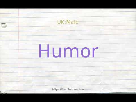 How to pronounce humor