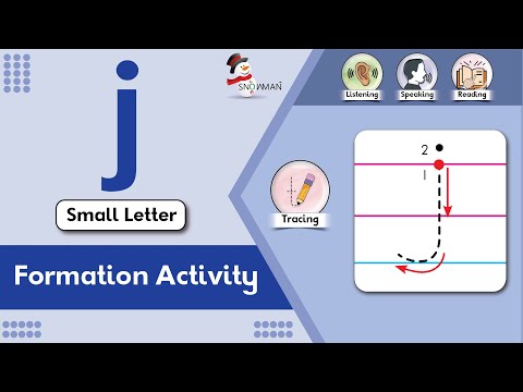 How to Write Small Letter j | Handwriting & Phonics | Tracing Worksheets | Nursery
