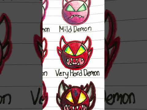 My Demon Geometry Dash Difficulty Faces! (Upgraded!) #art