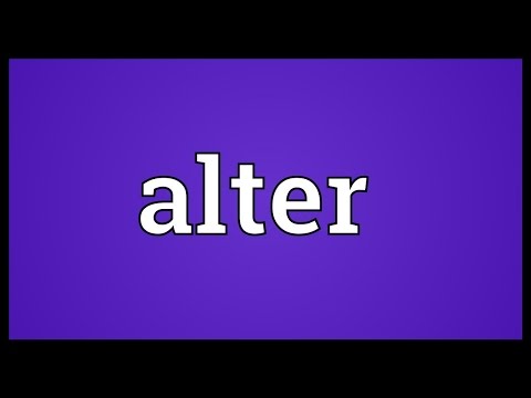 Alter Meaning
