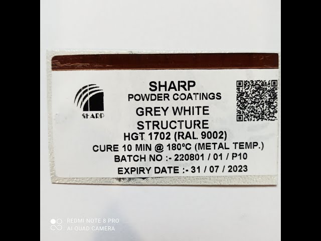 White Bold Powder Coating - RAL 9002 WRINKLE STRUCTURE TEXTURE POWDER ...