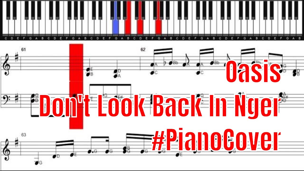 Oasis Don't Look Back In Anger Piano Cover