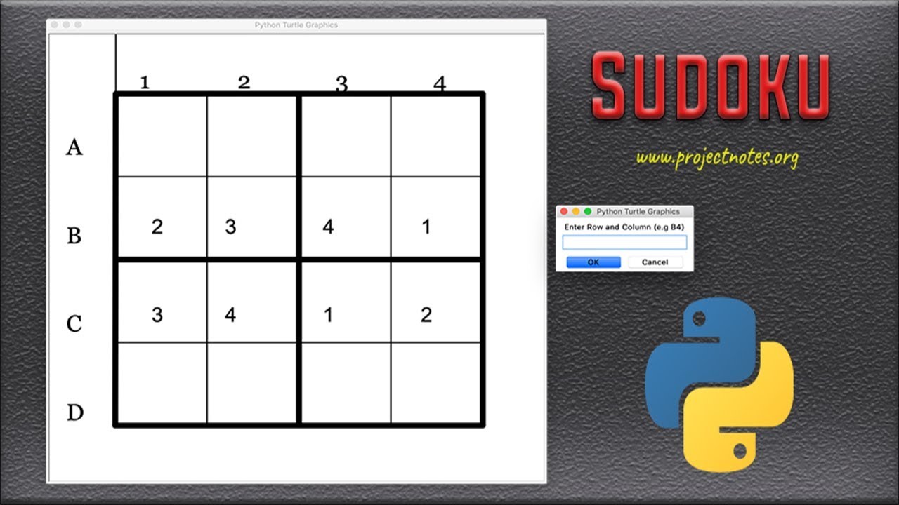Sudoku Game In Python With Source Code
