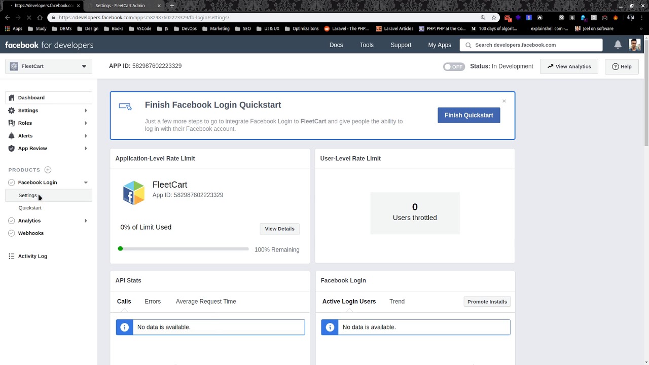 Setup Facebook Social Login for FleetCart
