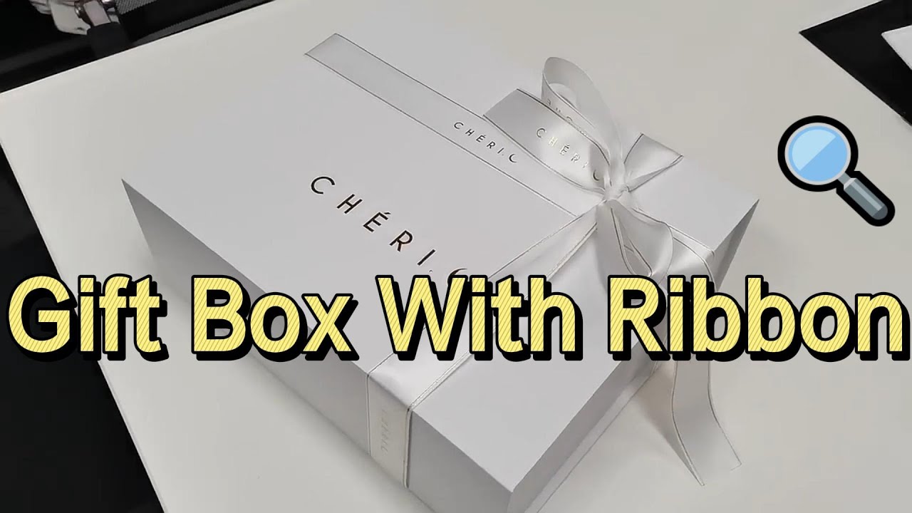 Custom Logo Printing Gift Box With Ribbon