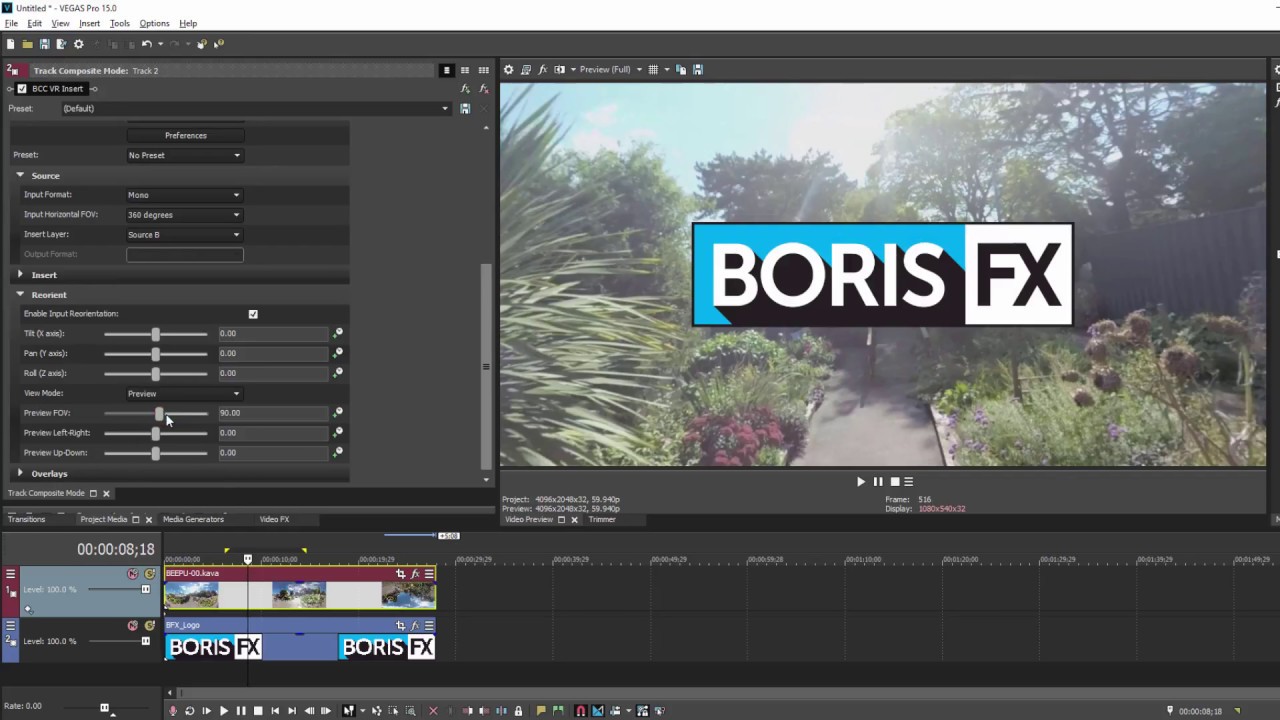 Use the VR Insert Filter to Composite Images into 360 VR Footage | Boris FX
