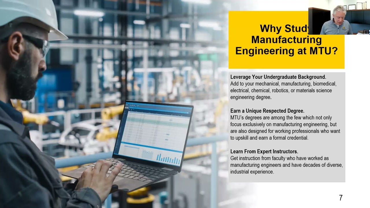 Michigan Tech's Online MS in Manufacturing Engineering