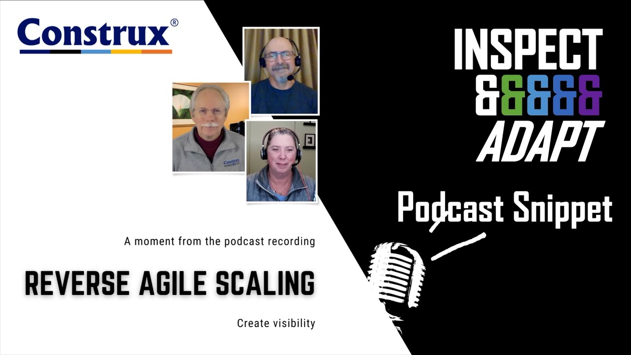 Reverse Agile Scaling: Create visibility