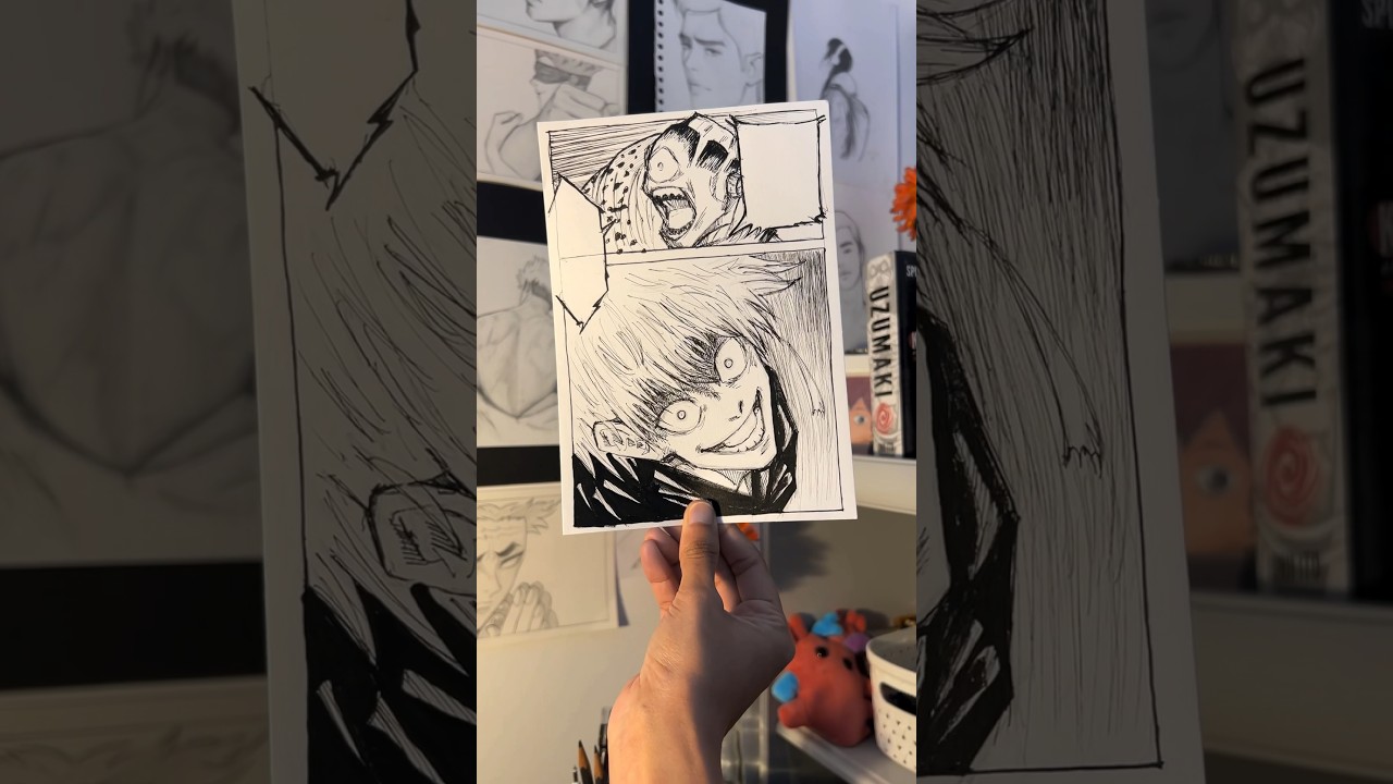 🔥Drawing a full manga page🔥