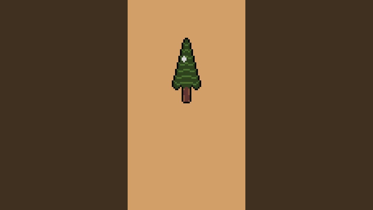 Pixelart snowy tree - timelapse