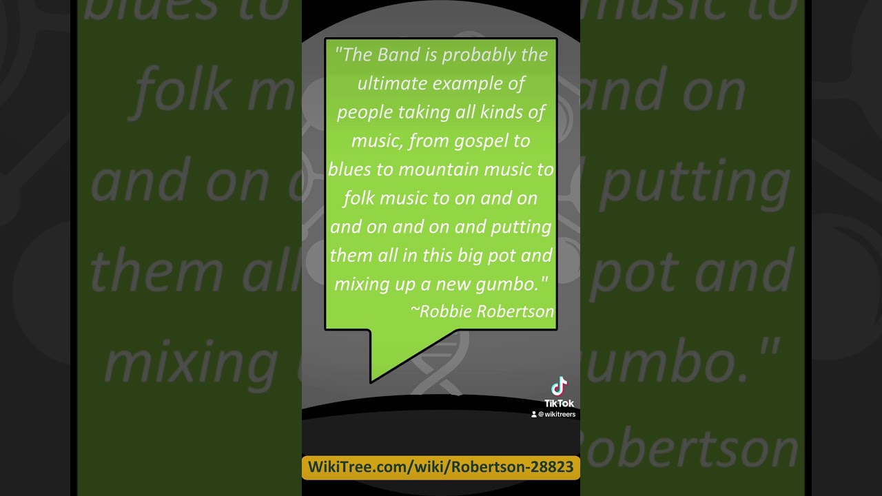 Are you related or connected to The Band member, Robbie Robertson? Robertson-28823 #ConnectionFinder