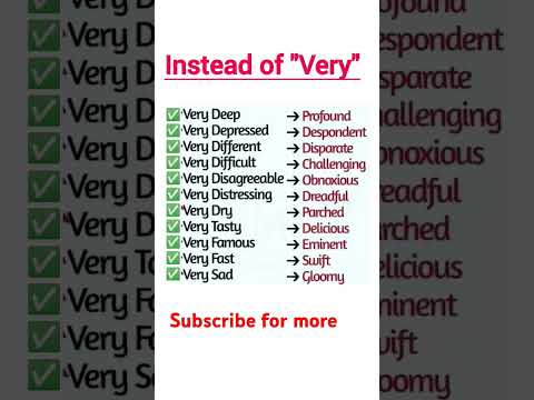 stop using "Very"✅ #english #vocabs #englishvocabulary #vocabulary @EnglishwithLucy @letstalk
