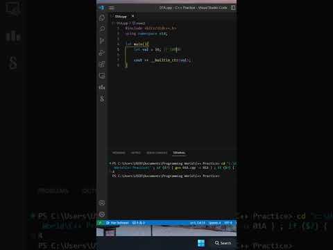 Builtin GCC Functions (C / C++) || #shorts