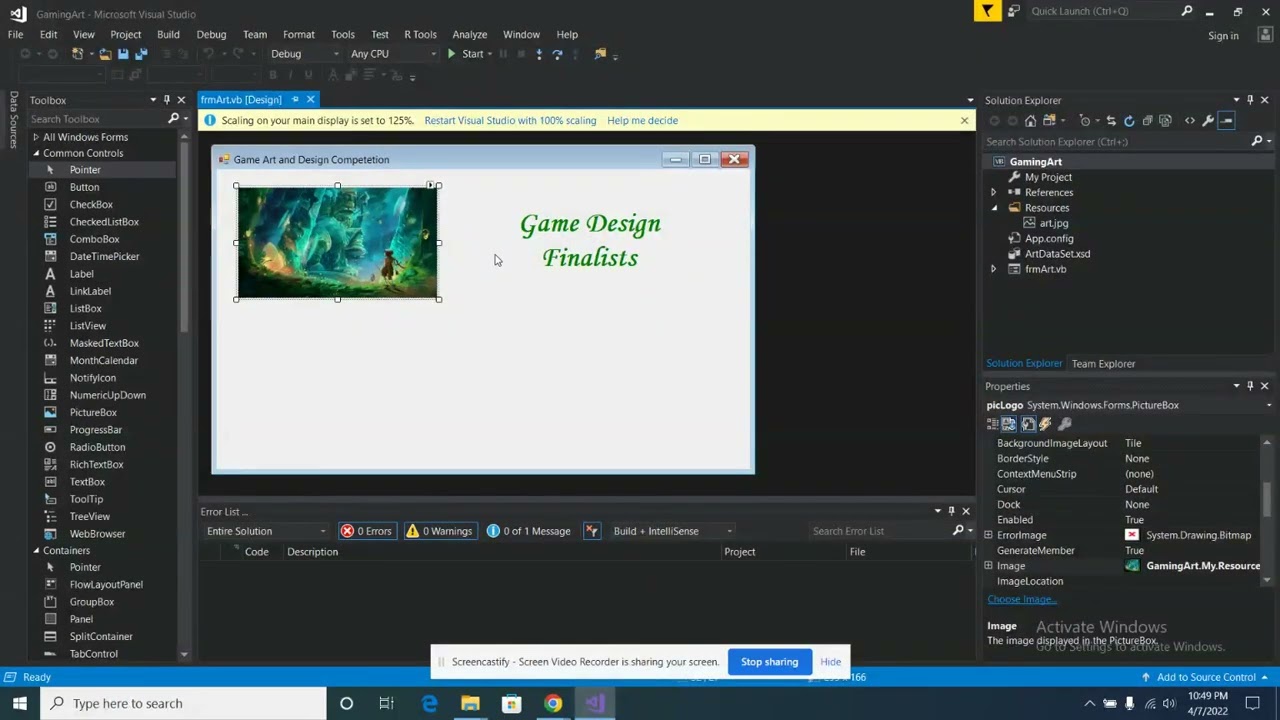 Visual Basic Chapter 10 - Guided Program Development