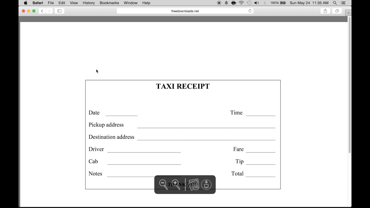 How to Write a Taxi Receipt Form | PDF Template