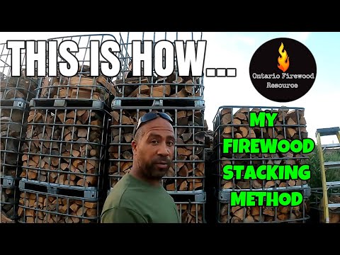 HOW I STACK MY IBC TOTES WITH FIREWOOD - DON'T TRY THIS AT HOME!
