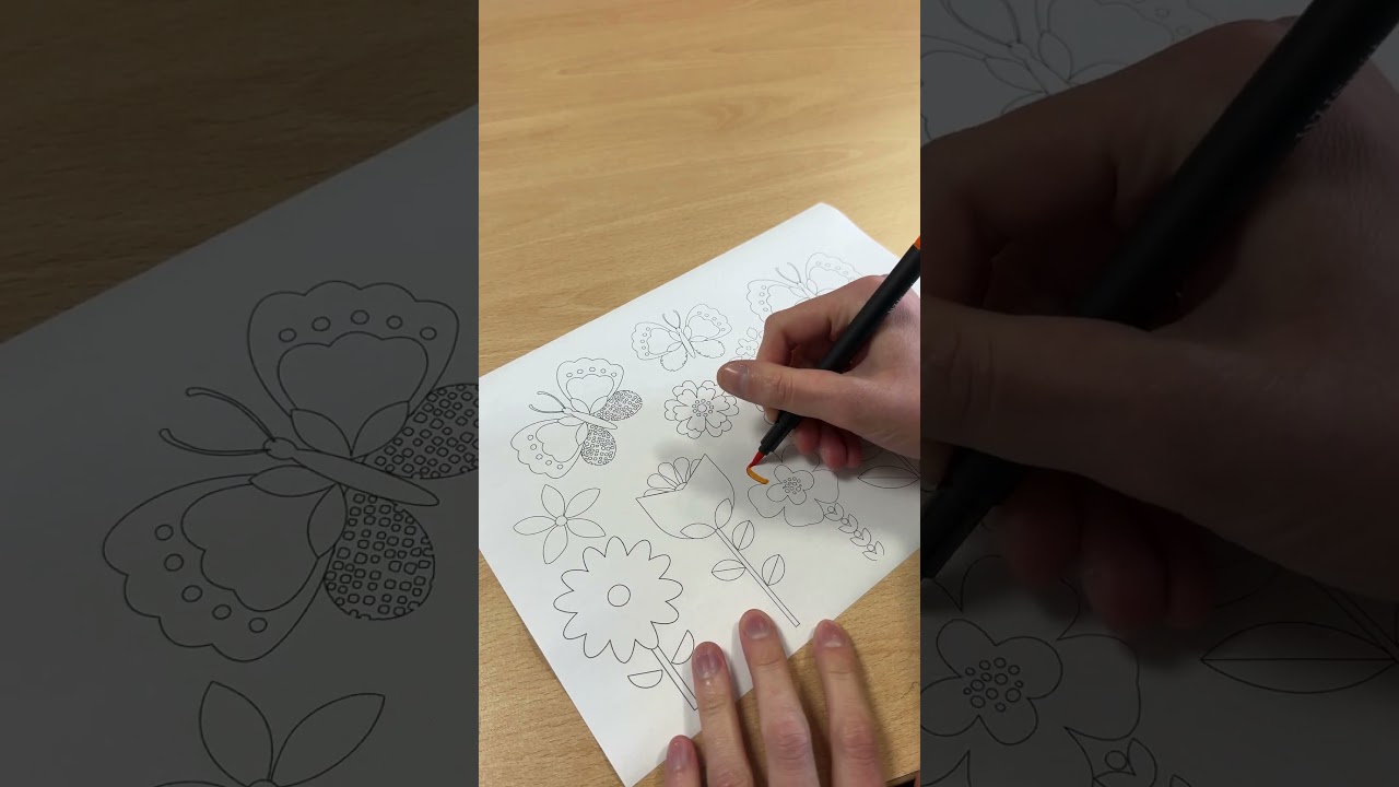 Spring-themed colouring pages match our popular Flower Garden bedding 🌸