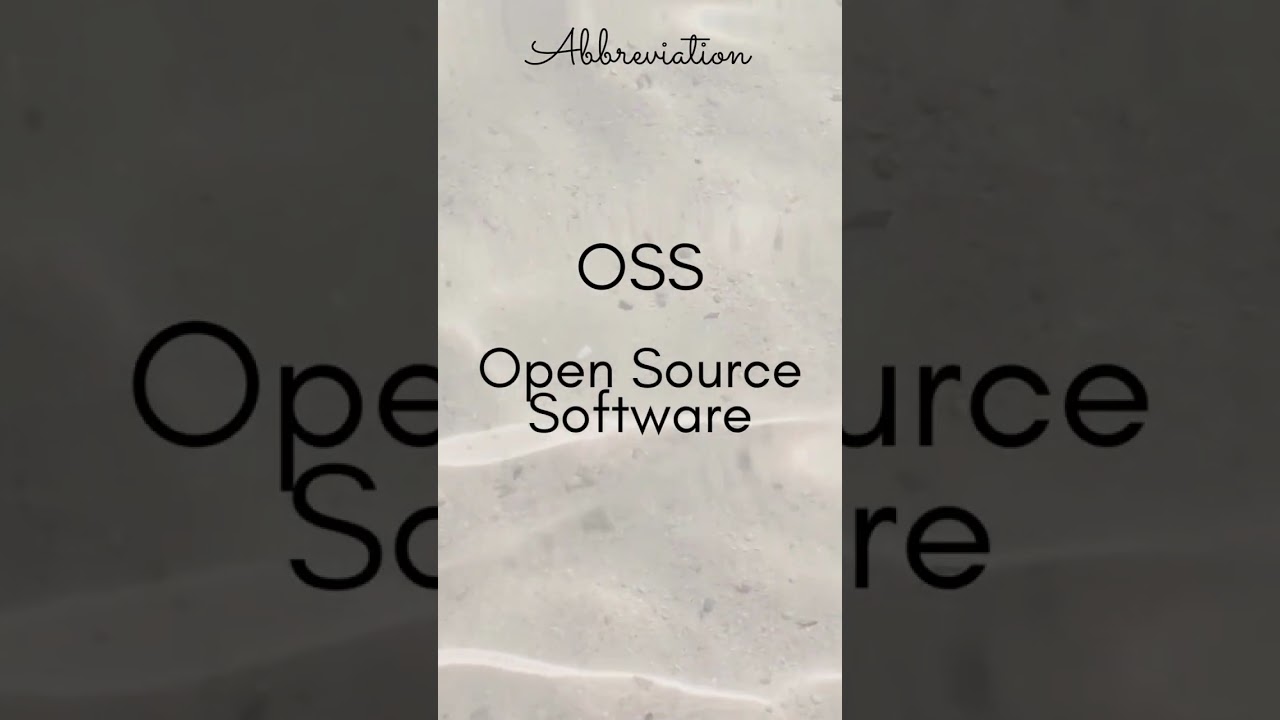 OSS   Open-Source Software