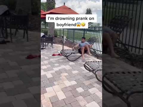 Iβm DROWNING prank on my BOYFRIEND! π°π± (he saves me) #shorts