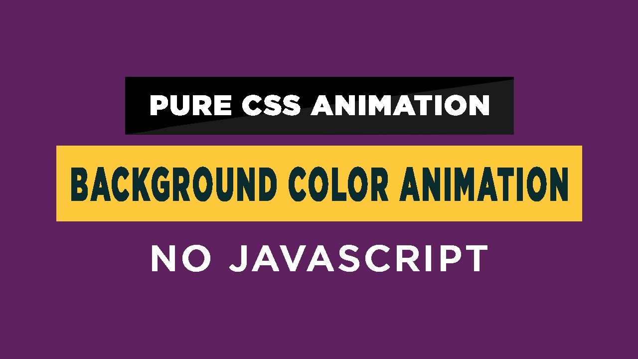 Pure CSS Background color Animation