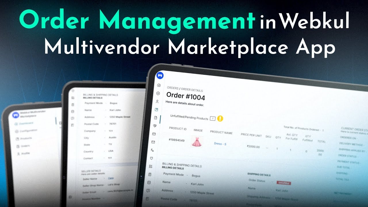 Order Management in Webkul Multivendor Marketplace App