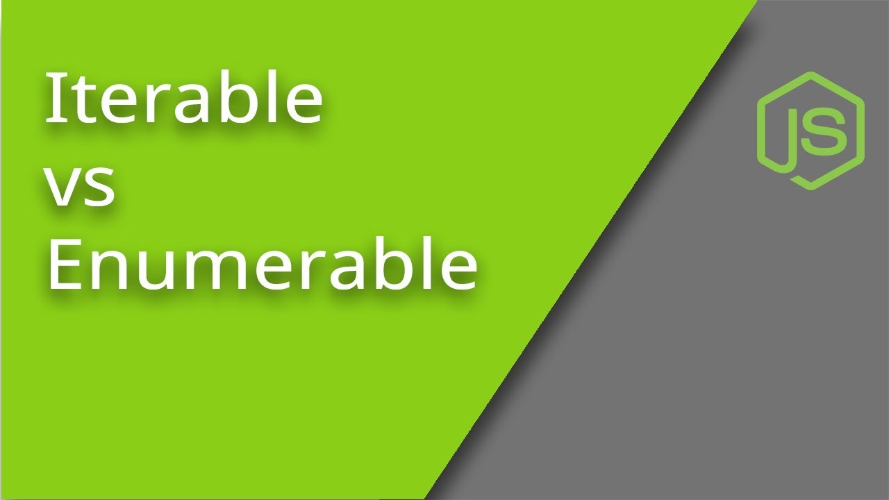 Iterable vs Enumerable in JavaScript