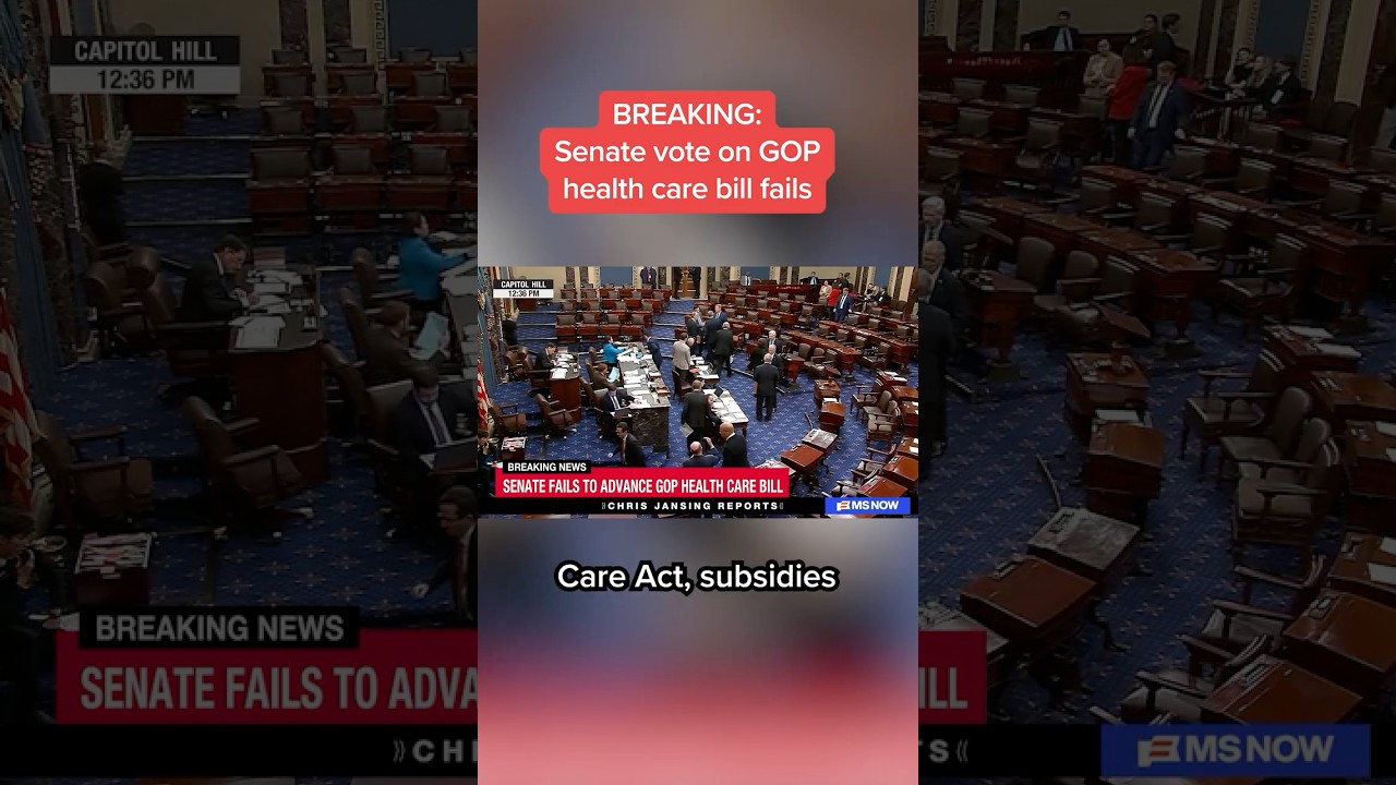 BREAKING: Senate vote on GOP health care bill fails