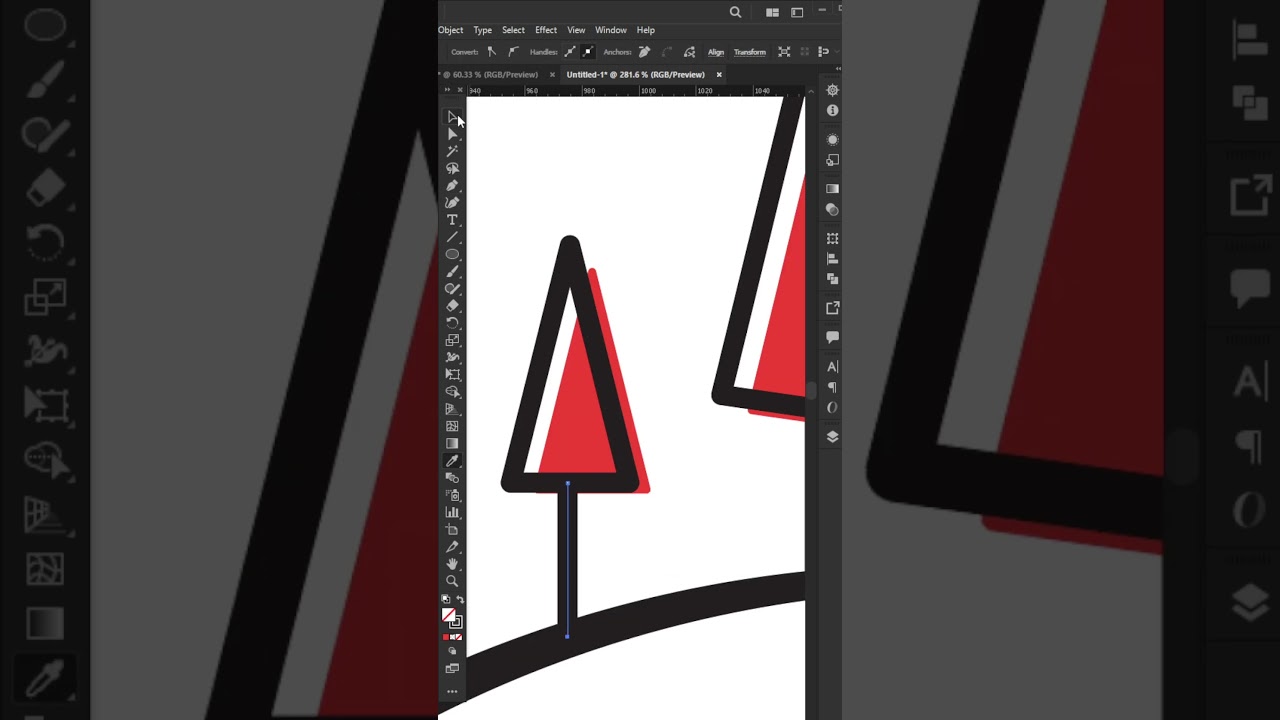 vector art trees short adobe illustrator