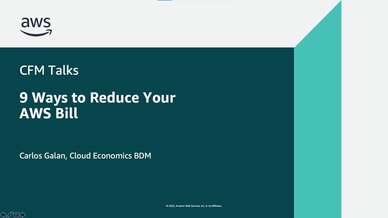 9 Ways to Reduce Your AWS Bill | AWS Events