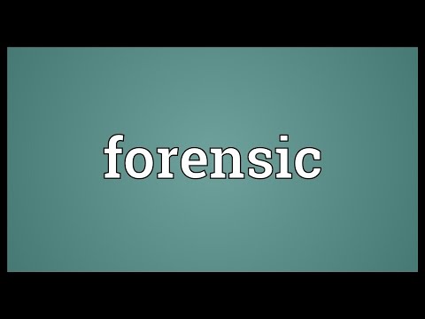 Forensic Meaning