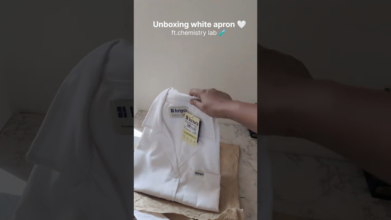 Unboxing knya white apron #apron #mbbs #chemistrylab #labcoats #mbbsmotivation #neet