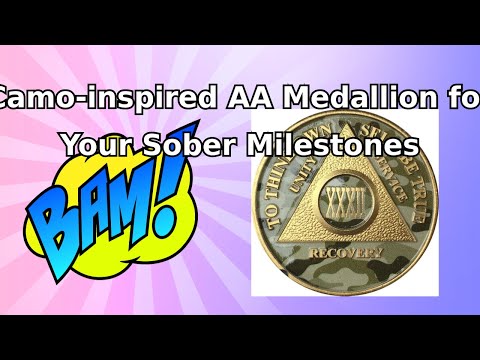 Camo-inspired AA Medallion for Your Sober Milestones