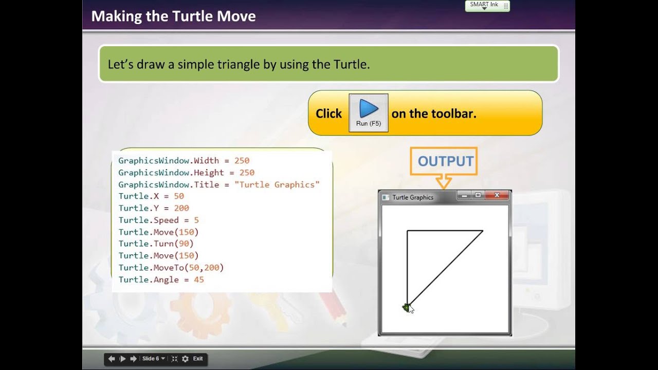 Small Basic Tutorial 2.2 Graphics Window Turtle Graphics