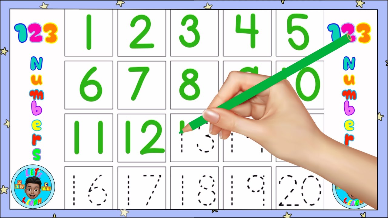 1 to 20 - Writing Numbers | Counting 1 to 20 | Tracing Numbers | 1234 | Numbers
