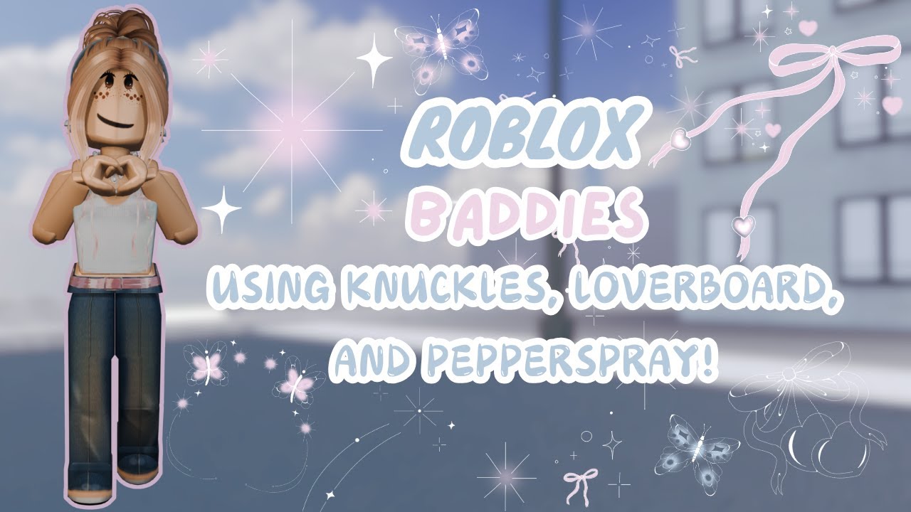 ROBLOX BADDIES only using brass knuckles, lover board, and pepper spray! 🛹