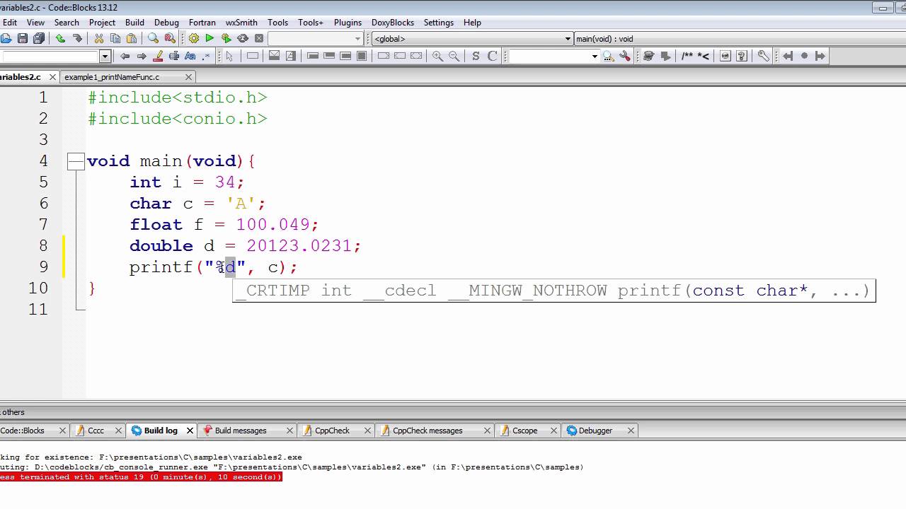 C Programming Tutorial | Character & Float Format Specifiers | Chap-2 | Part-11