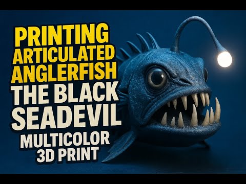 Multicolor 3D Print: BLACK SEADEVIL Anglerfish Has Arrived!