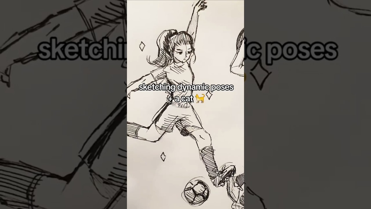 Love drawing dynamic poses #shorts
