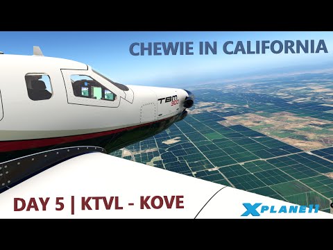 X-Plane 11 | Hot Start TBM 900 | California trip part 5 | KTVL-KOVE