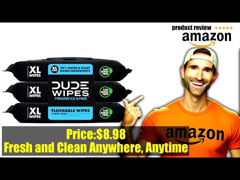 Buy DUDE Wipes - Flushable Wipes - 3 Pack, 144 Wipes - Unscented Extra-Large Adult Wet Wipes -