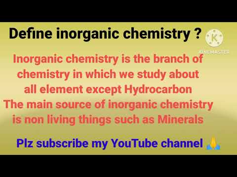 //Class 9th Chemistry ll Define Inorganic chemistry in simple words //