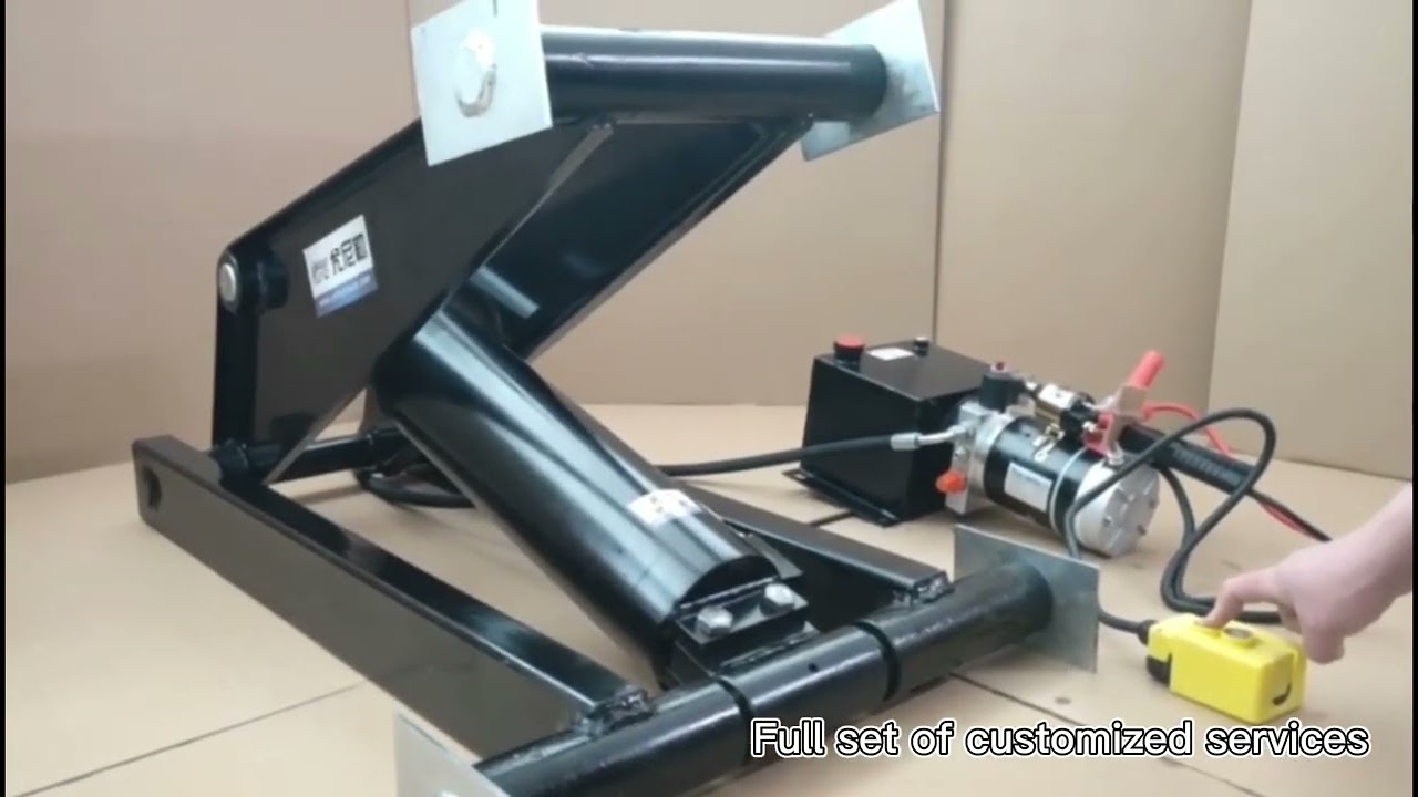 Dump trailer hydraulic hoist kit double acting hydraulic cylinder and power pack