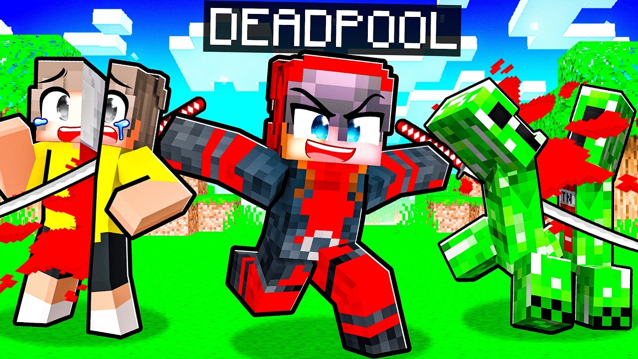 Playing as DEADPOOL in Minecraft!