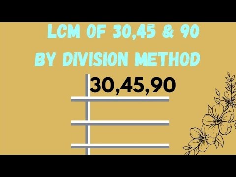 LCM of 30,45 and 90 by division method in Urdu/Hindi