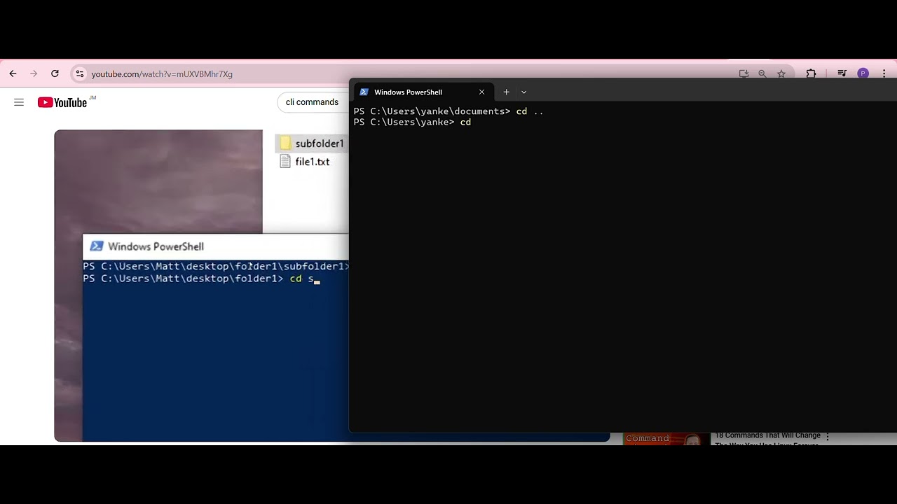 Command Line Interface vs Graphical User Interface Demo