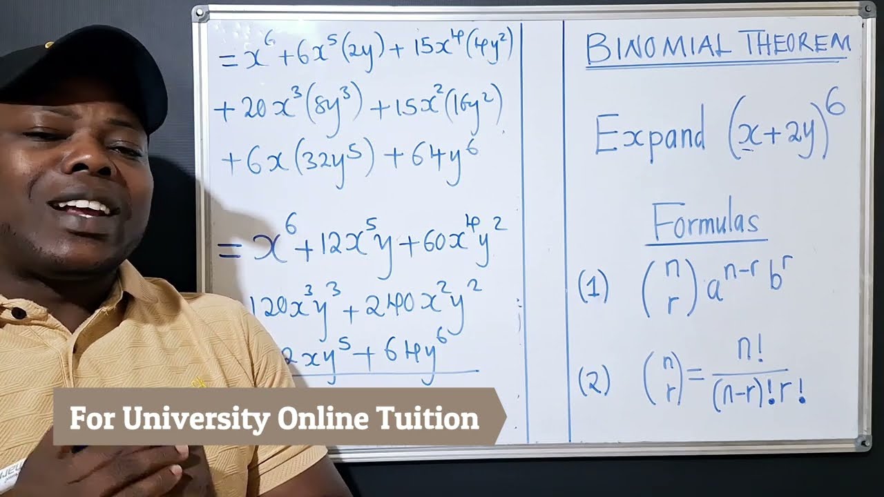 Binomial Theorem || Expand (x+2y)⁶ by Binomial expansion. #ADDMA #University Mathematics