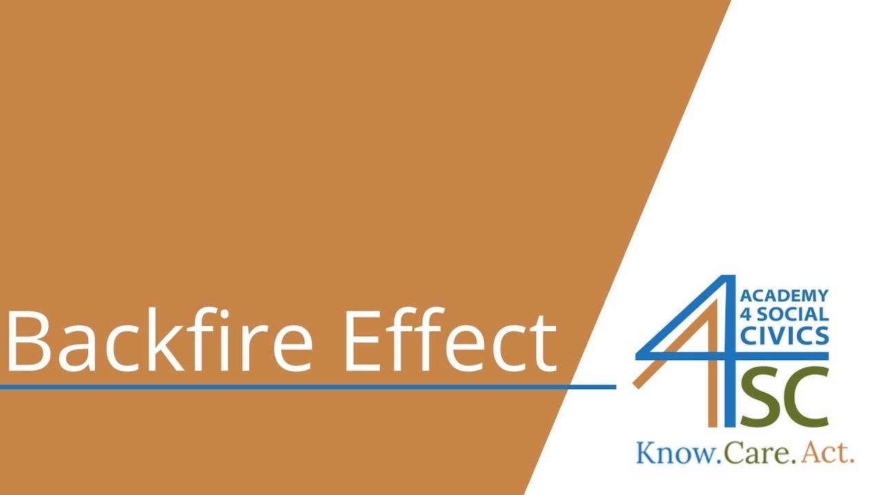 Backfire Effect: My Mind's Made Up - Cognitive Bias Series | Academy 4 Social Change