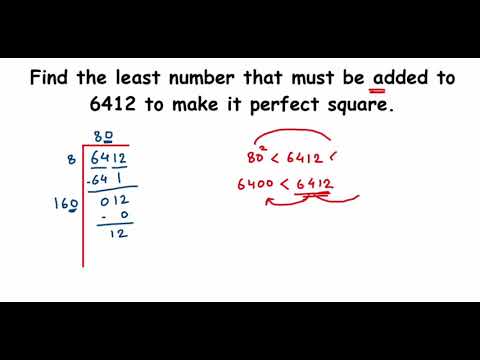 Find the least number that must be added to 6412 to make it perfect square.square and square root