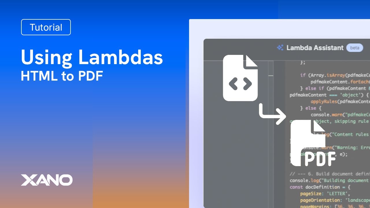 Converting HTML to PDF using Lambda Functions
