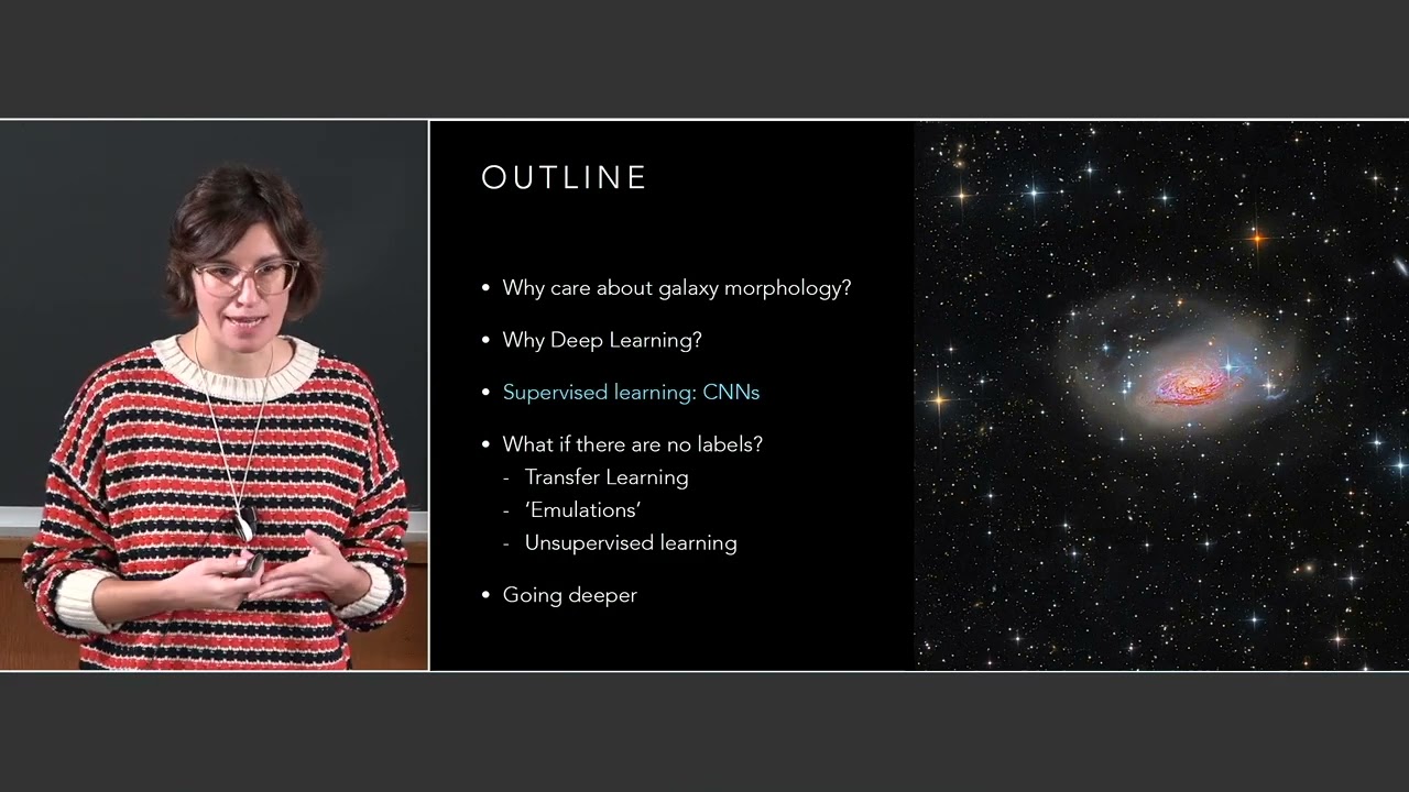 Review: Deep learning algorithms for morphological classification of galaxies (H. Dominguez-Sanchez)